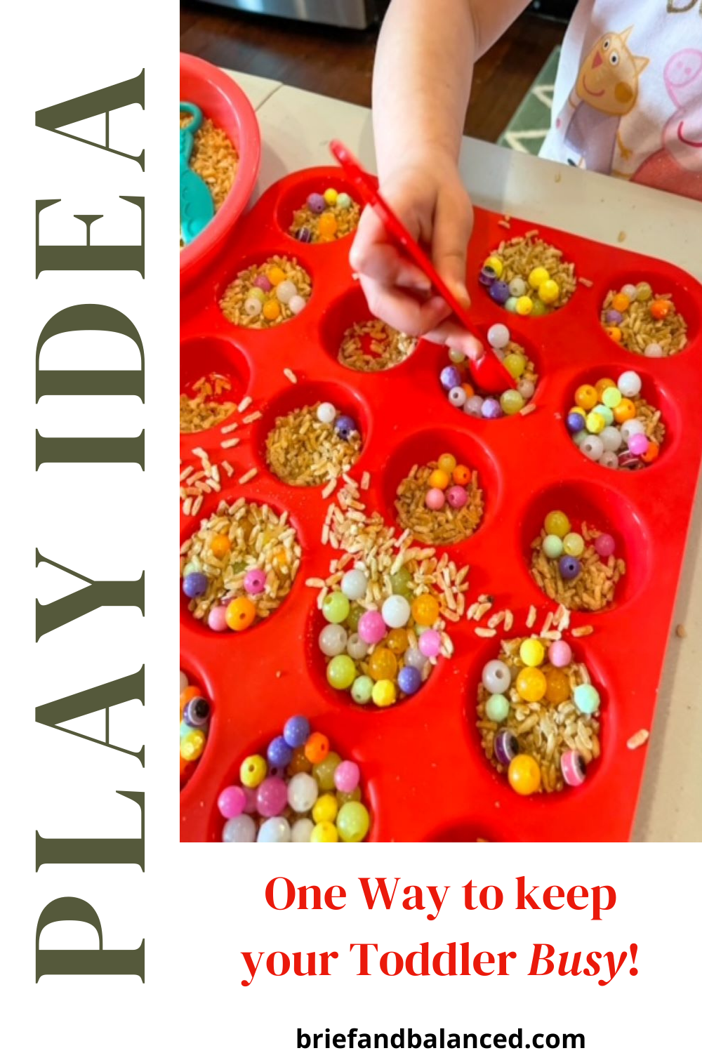 Sensory Rice Play Idea: Make Muffins - Brief and Balanced