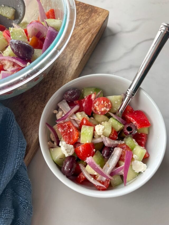 Greek Cucumber Tomato Salad - Brief and Balanced