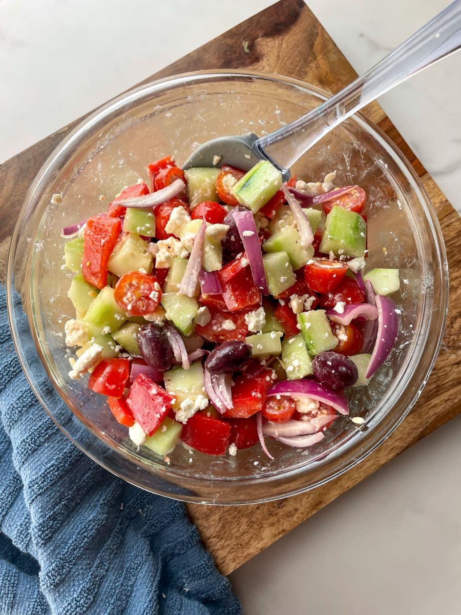 Greek Cucumber Tomato Salad - Brief and Balanced